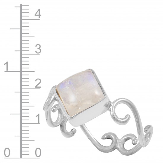 Rainbow Moonstone Ring